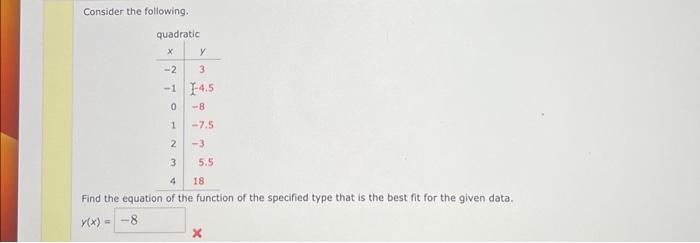Solved Consider the following. | Chegg.com