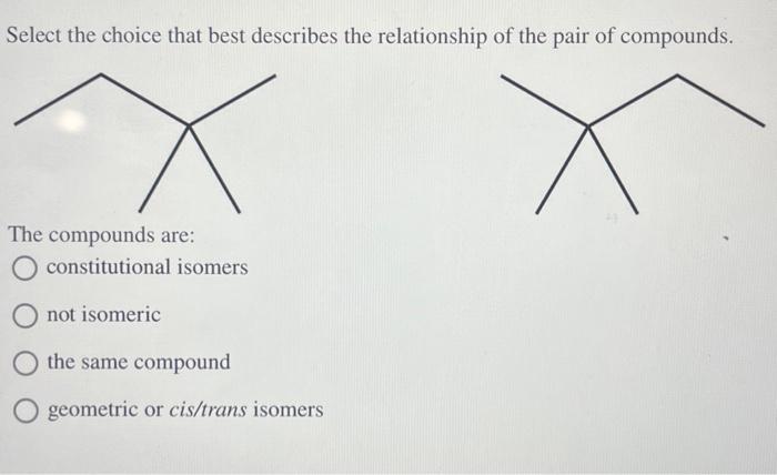 Solved Select the choice that best describes the | Chegg.com