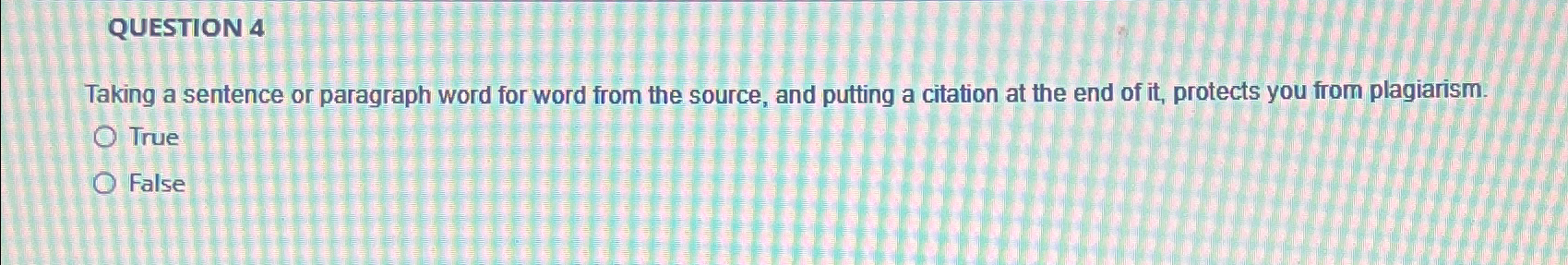 Solved QUESTION 4Taking a sentence or paragraph word for | Chegg.com