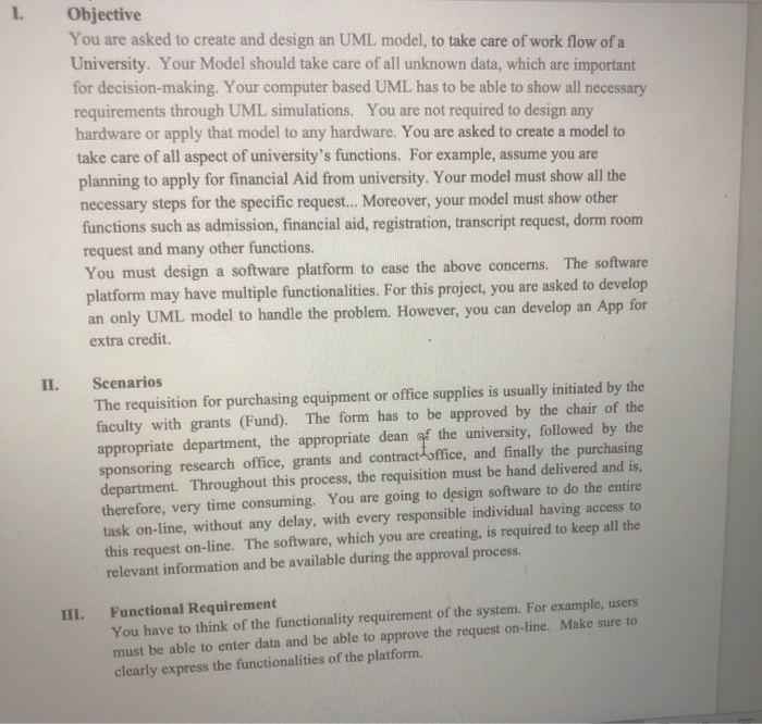 Solved Objective You are asked to create and design an UML | Chegg.com