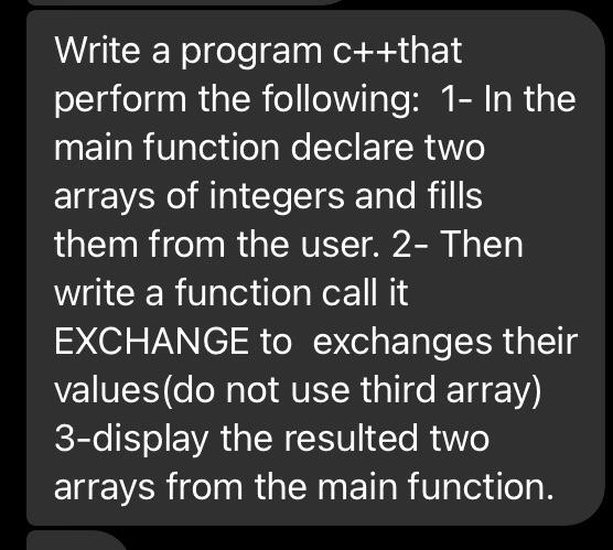 Solved Write a program c++that perform the following: 1- In | Chegg.com