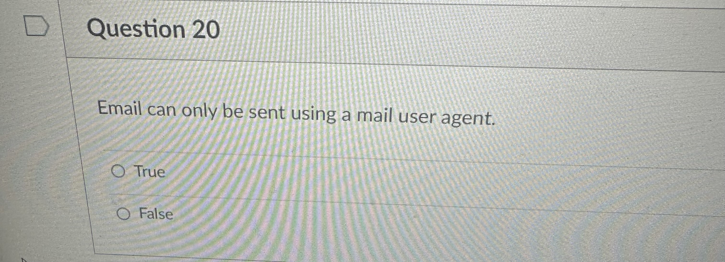 Solved Question 20Email can only be sent using a mail user | Chegg.com