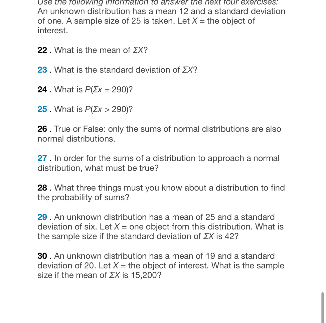 An unknown distribution has a mean 12 ﻿and a standard | Chegg.com