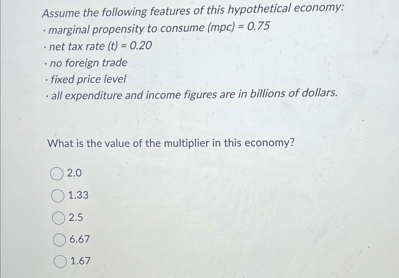 Solved Assume the following features of this hypothetical | Chegg.com