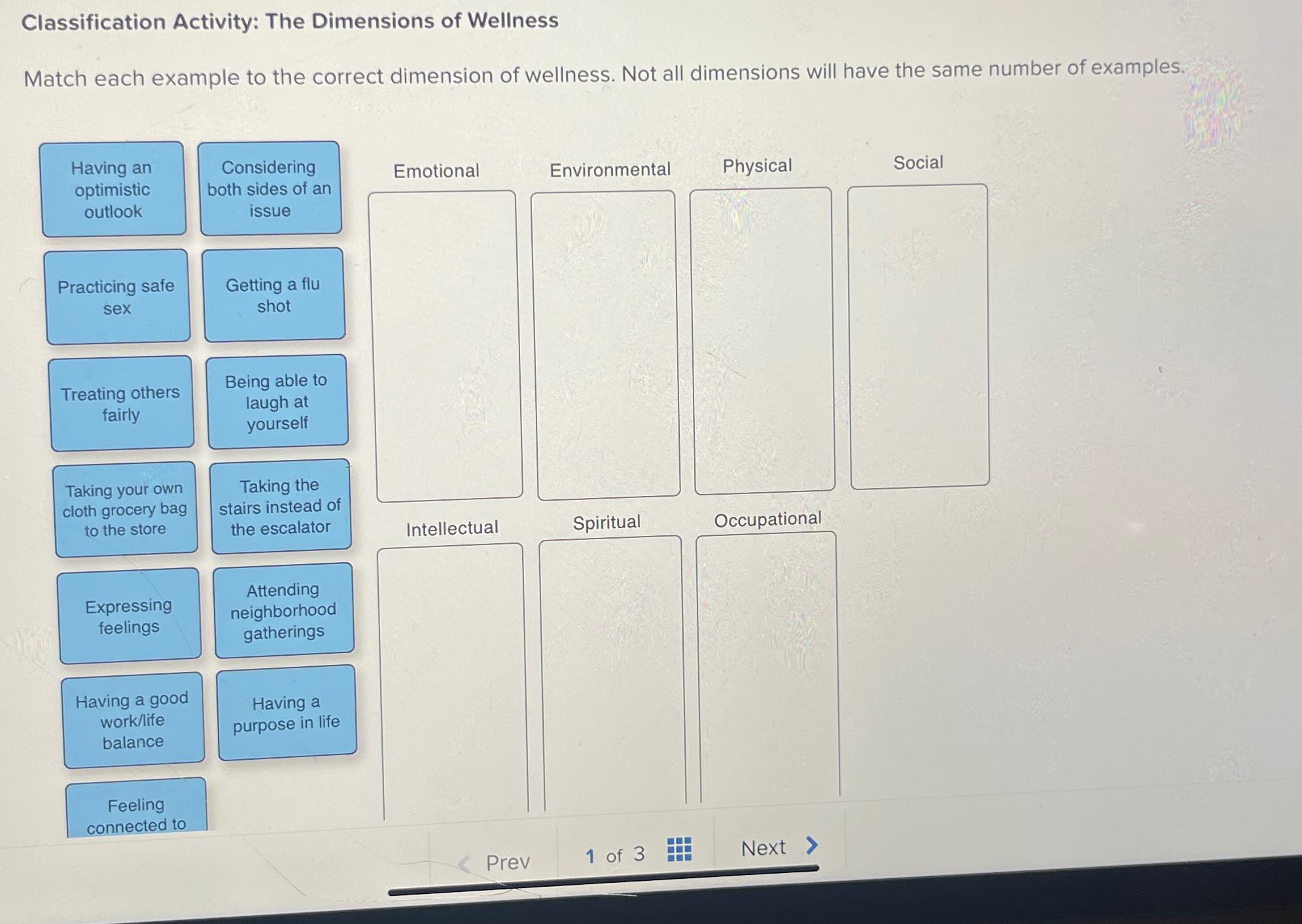 Solved Classification Activity: The Dimensions of | Chegg.com