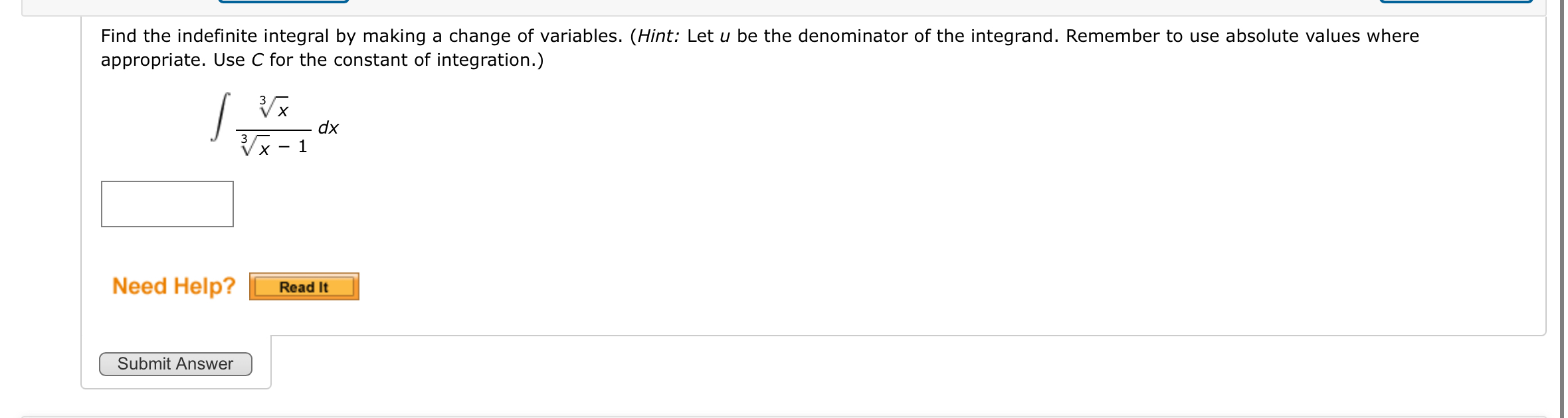 Solved Find the indefinite integral by making a change of | Chegg.com