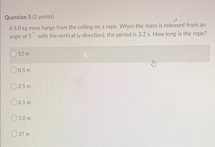 Solved Question 1 (2 points) Saved A horizontal block-spring | Chegg.com
