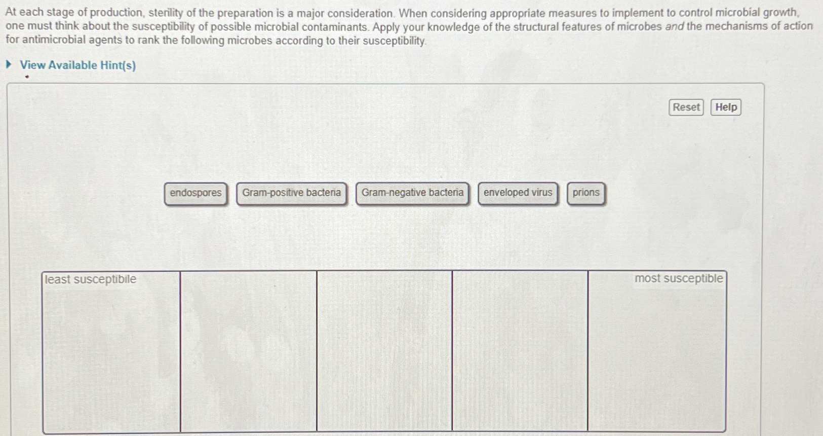 Solved At each stage of production, sterility of the | Chegg.com