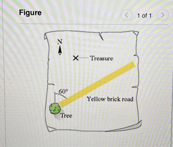 Solved The treasure map in (Figure 1) gives the following | Chegg.com