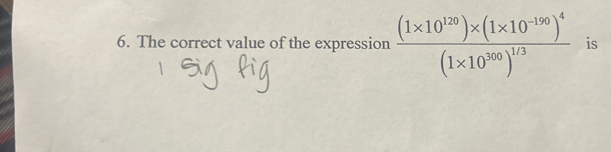 Solved The correct value of the expression | Chegg.com