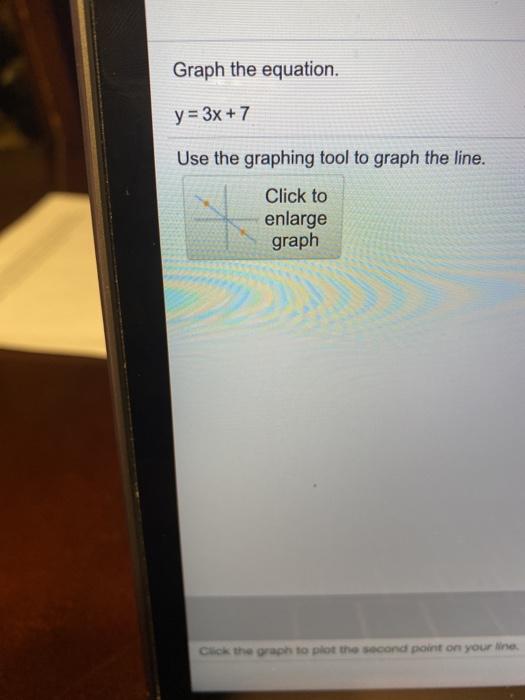 Solved Graph the equation. y = 3x + 7 Use the graphing tool | Chegg.com