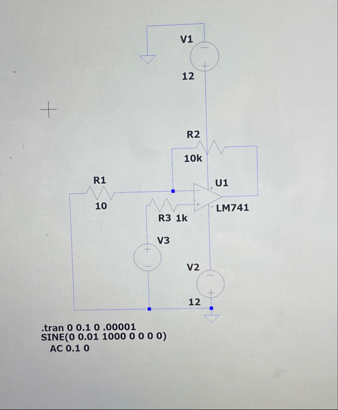 Solved Using the LM-741 ﻿in LT Spice design both inverting | Chegg.com