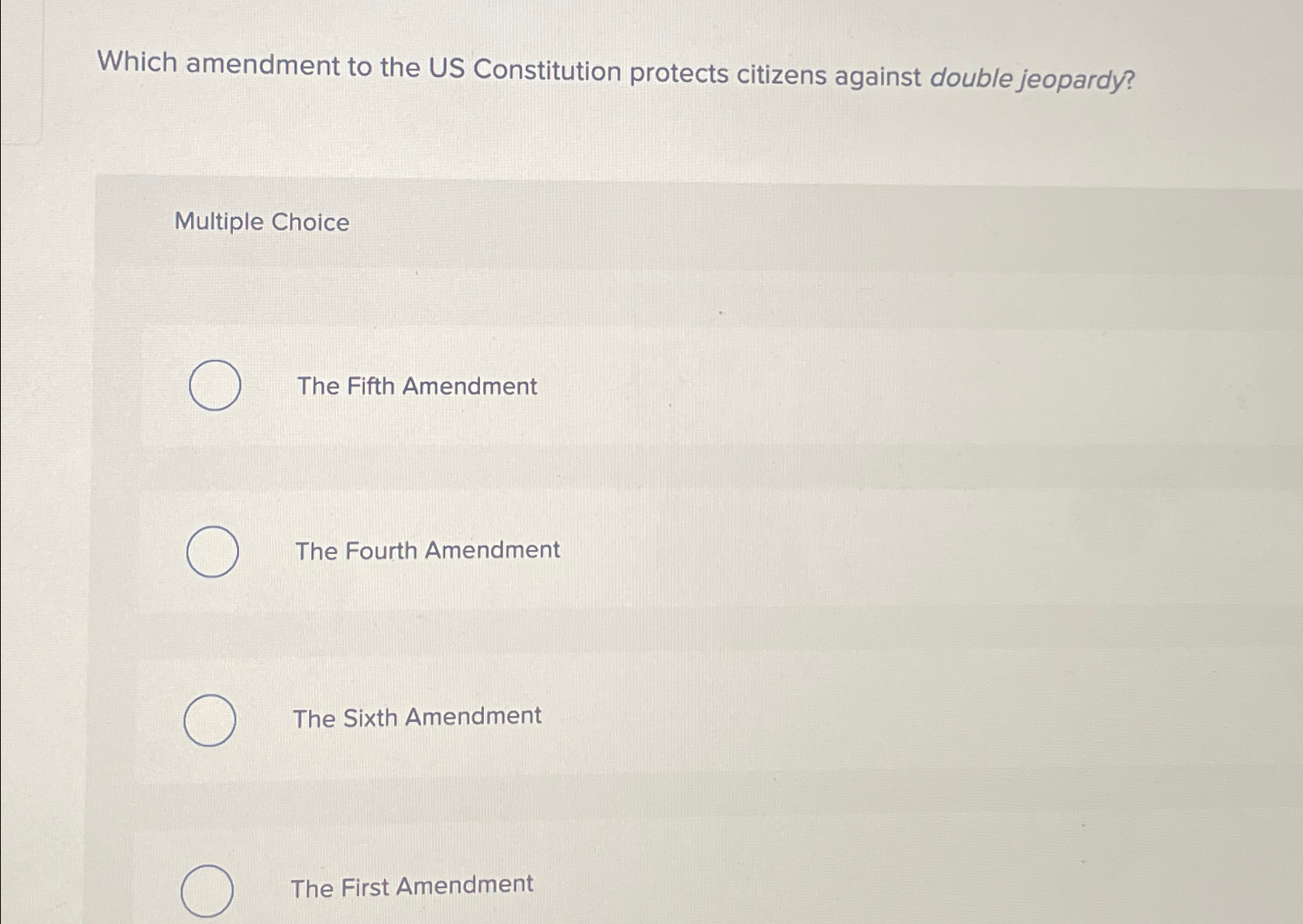 Solved Which amendment to the US Constitution protects | Chegg.com