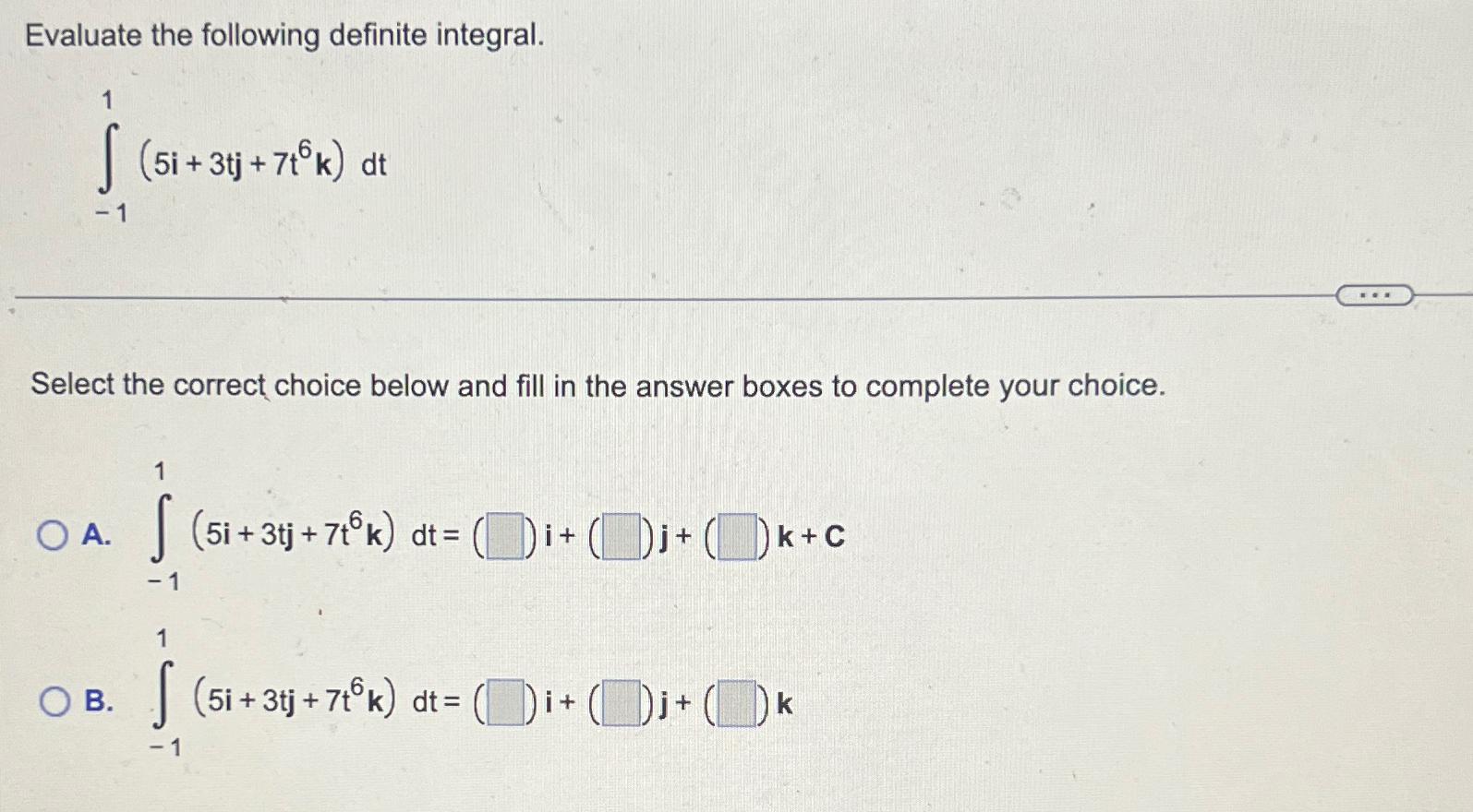 Solved Evaluate the following definite | Chegg.com