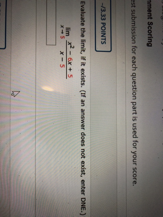 Solved nment Scoring est submission for each question part | Chegg.com