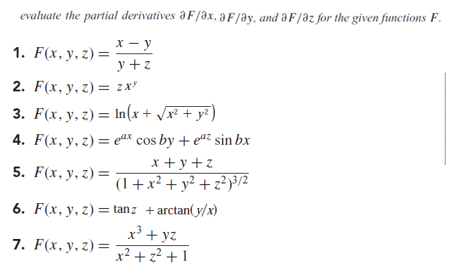 Solved evaluate the partial derivatives delFdelx,delFdely, | Chegg.com