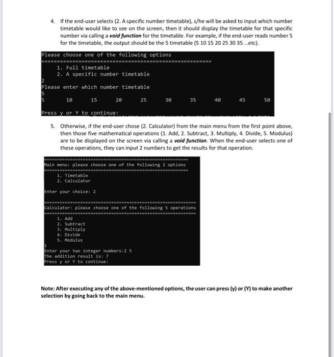 Solved Exercise #1: Various math operations using void | Chegg.com
