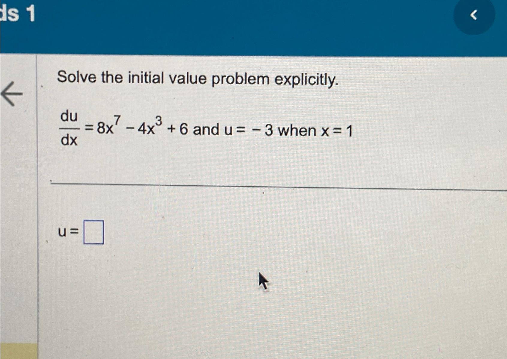 Solved Solve the initial value problem explicitly. | Chegg.com