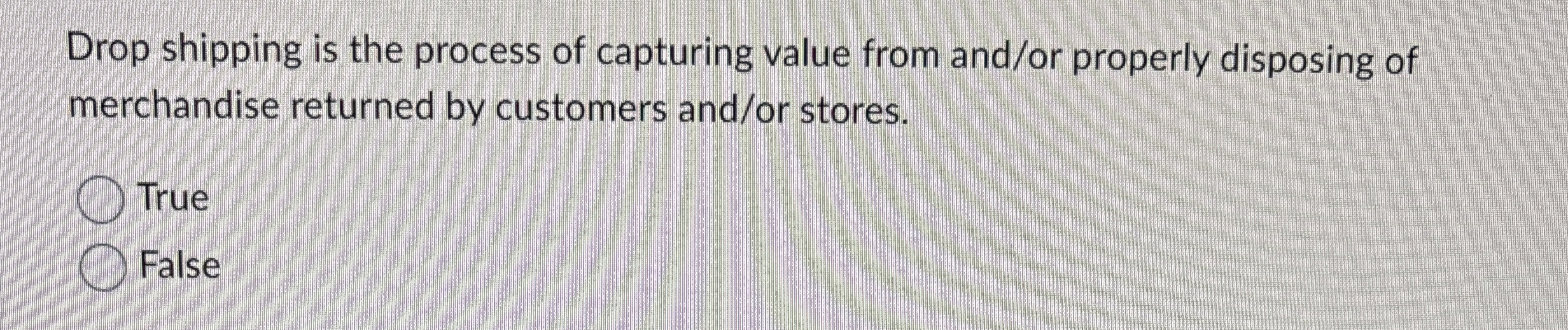 Solved Drop shipping is the process of capturing value from | Chegg.com