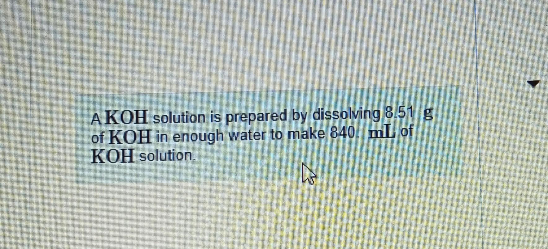 Solved What is the molarity of the KOH solution? Express | Chegg.com
