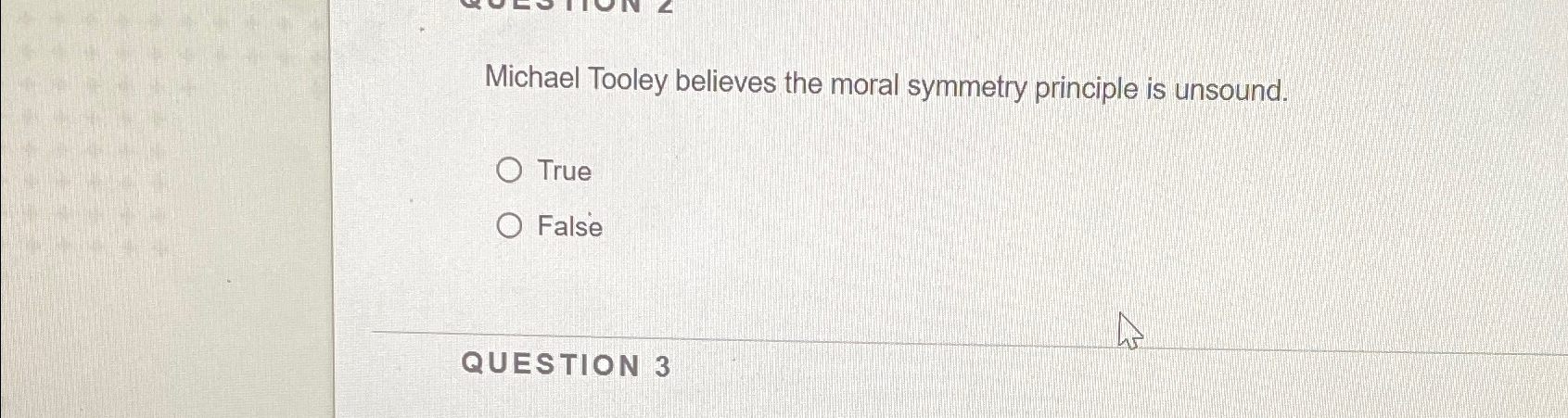 Solved Michael Tooley believes the moral symmetry principle | Chegg.com