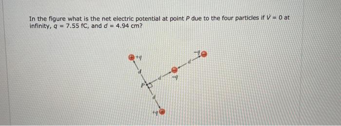 Solved In the figure what is the net electric potential at | Chegg.com