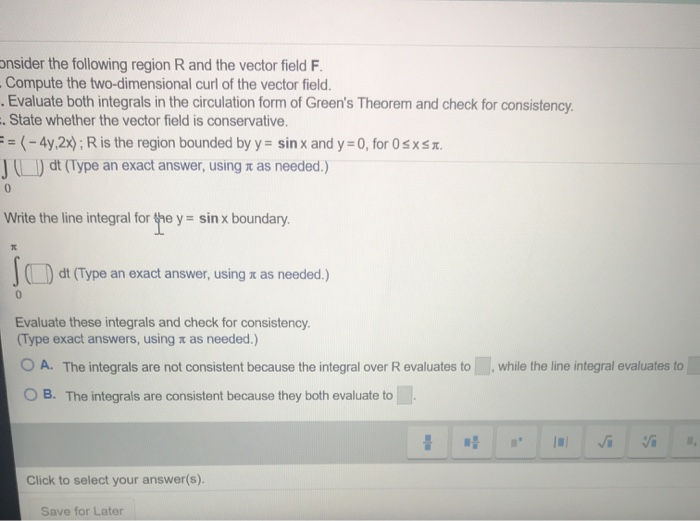 Solved Consider the following region R and the vector field | Chegg.com