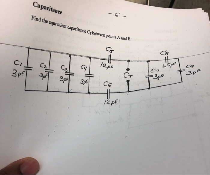 Solved Capacitance Find the equivalent capacitance Ct | Chegg.com