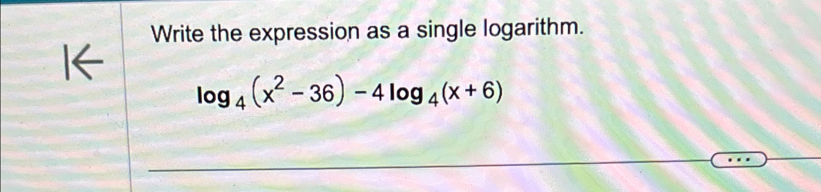 Solved Write the expression as a single | Chegg.com