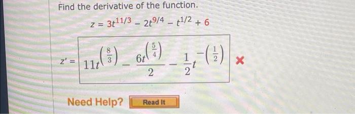 Solved Find the derivative of the function. | Chegg.com