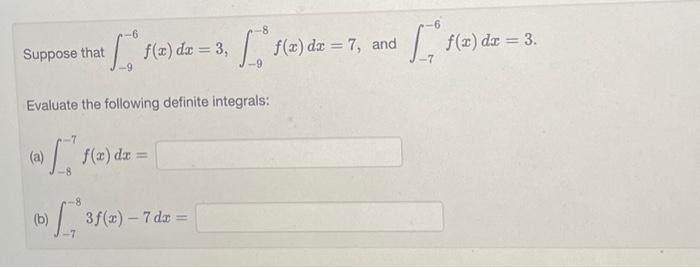 Solved Suppose that (a) Evaluate the following definite | Chegg.com
