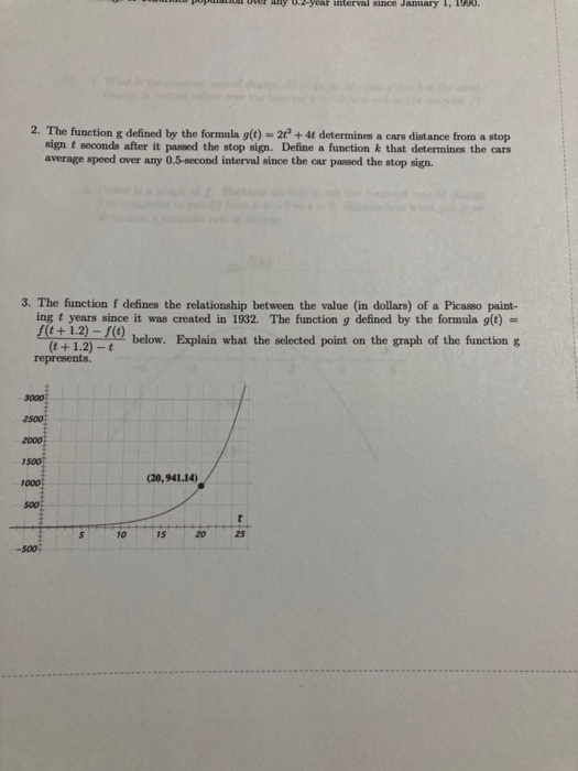 Solved year interval since January 1, 1970. 2. The function | Chegg.com
