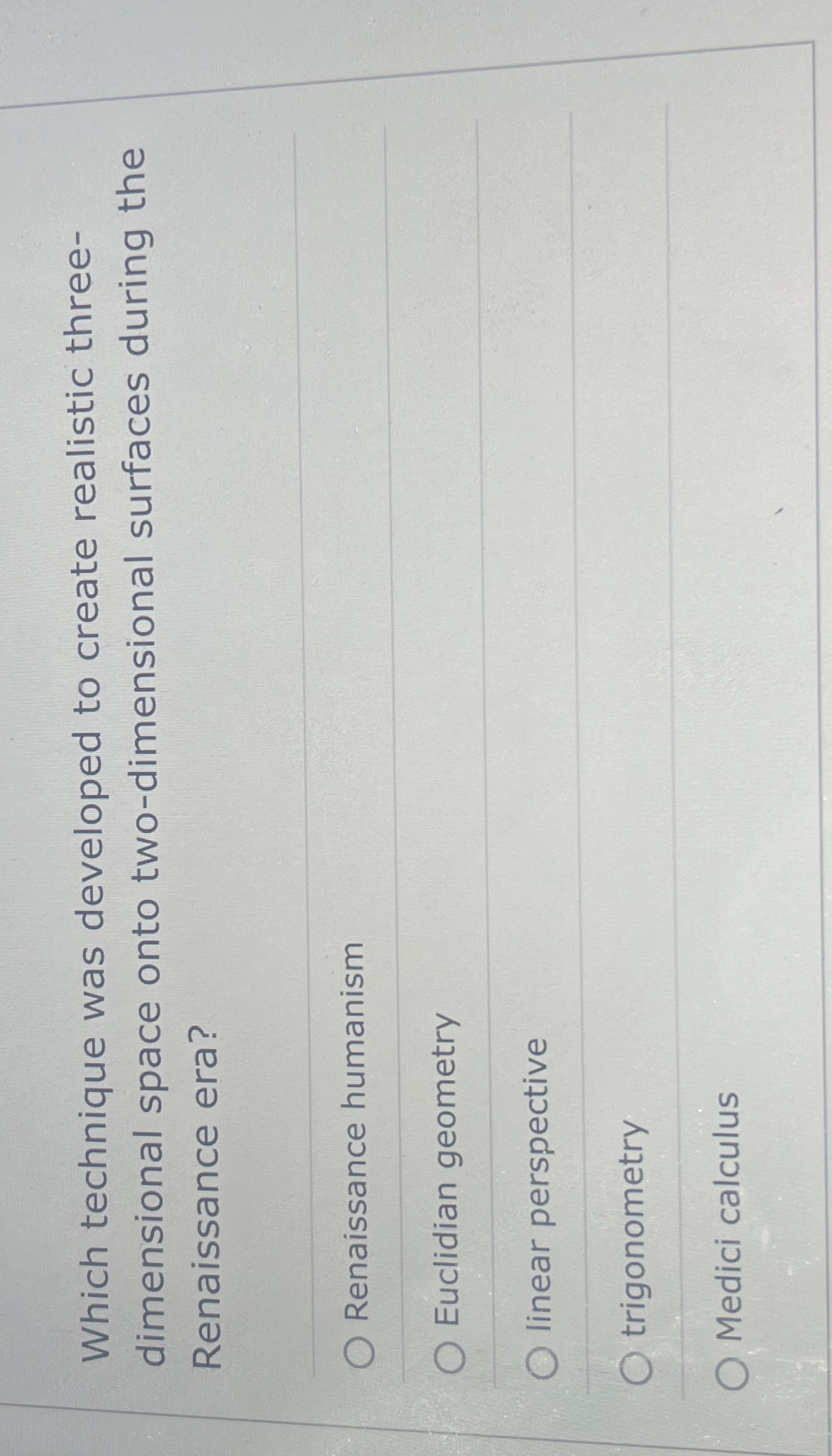 Solved Which technique was developed to create realistic | Chegg.com