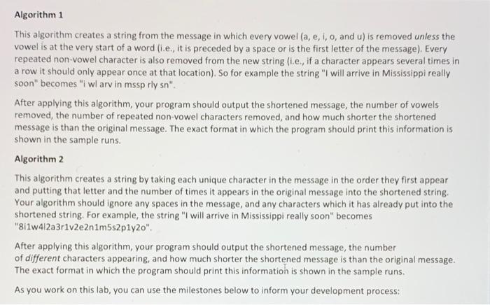 Solved Algorithm 1 This Algorithm Creates A String From The 6086