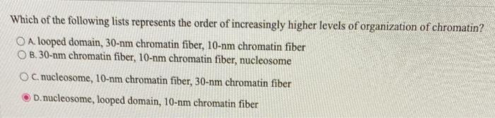 Solved Which of the following lists represents the order of | Chegg.com
