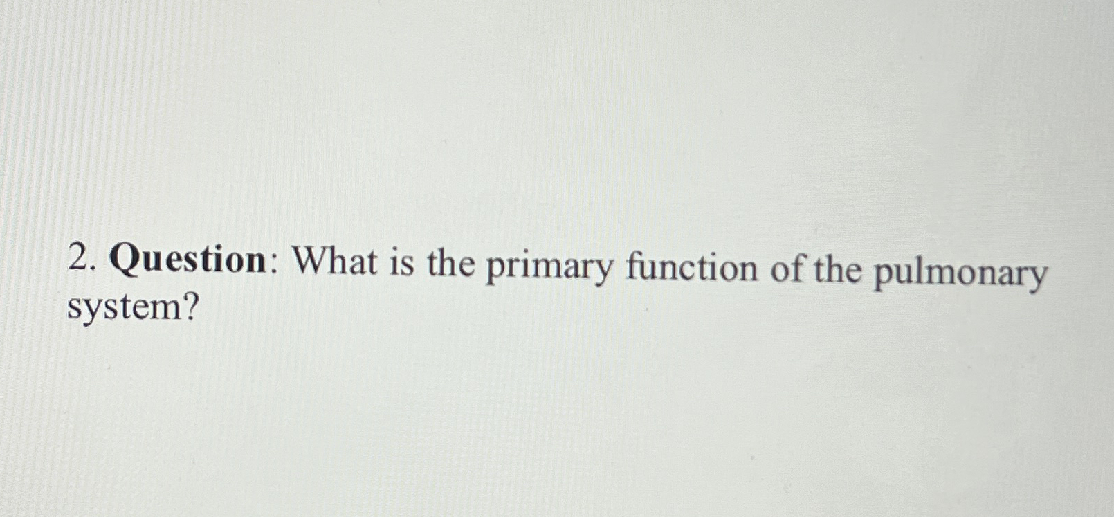 Question: What is the primary function of the | Chegg.com