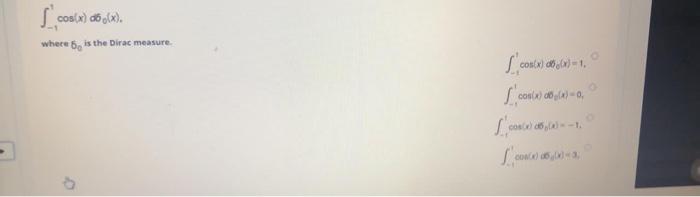 Solved Scola) db lx). where 6, is the Dirac measure conx) | Chegg.com