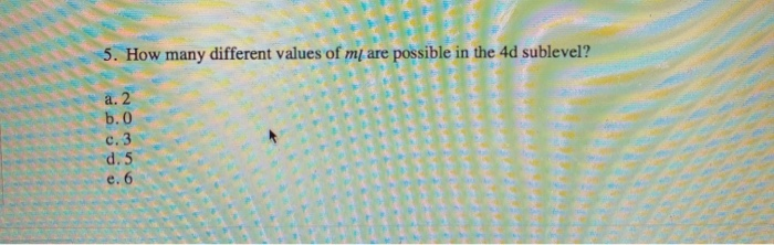 Solved ES 5. How many different values of my are possible in | Chegg.com