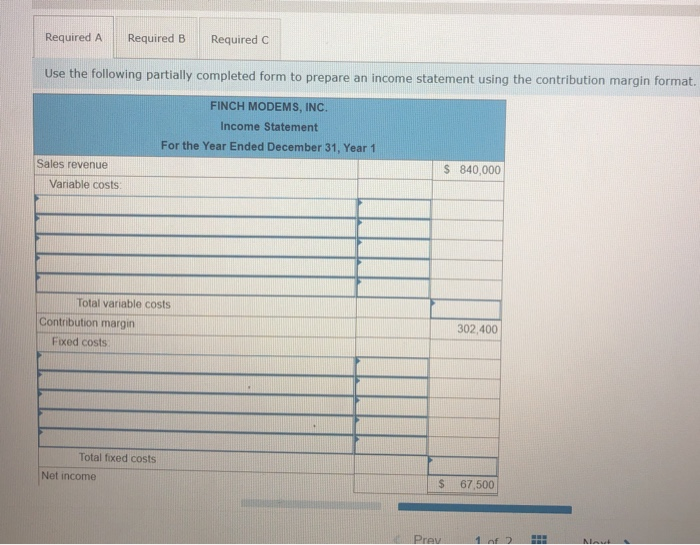 Solved Finch Modems, Inc. makes modem cards that are used in | Chegg.com