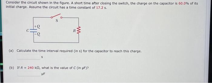 Solved Consider the circuit shown in the figure. A short | Chegg.com