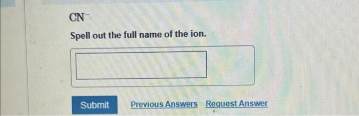 Solved Spell out the full name of the ion. Part B PO33 Spell | Chegg.com