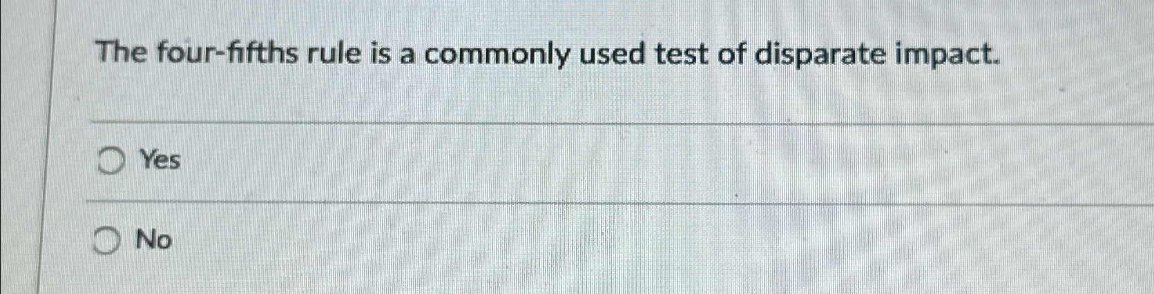 Solved The four-fifths rule is a commonly used test of | Chegg.com