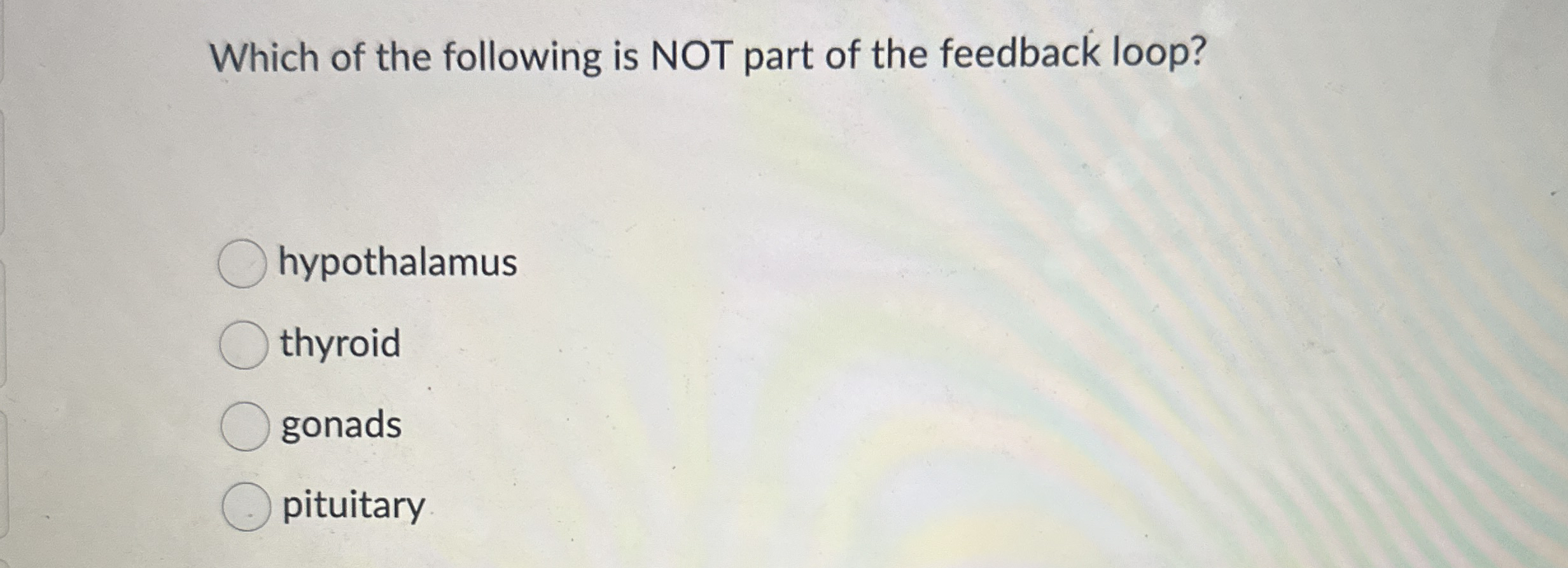 Solved Which of the following is NOT part of the feedback | Chegg.com