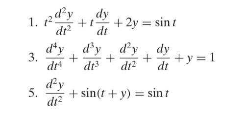 Solved LEMS In each of Problems 1 through 6, determine the | Chegg.com