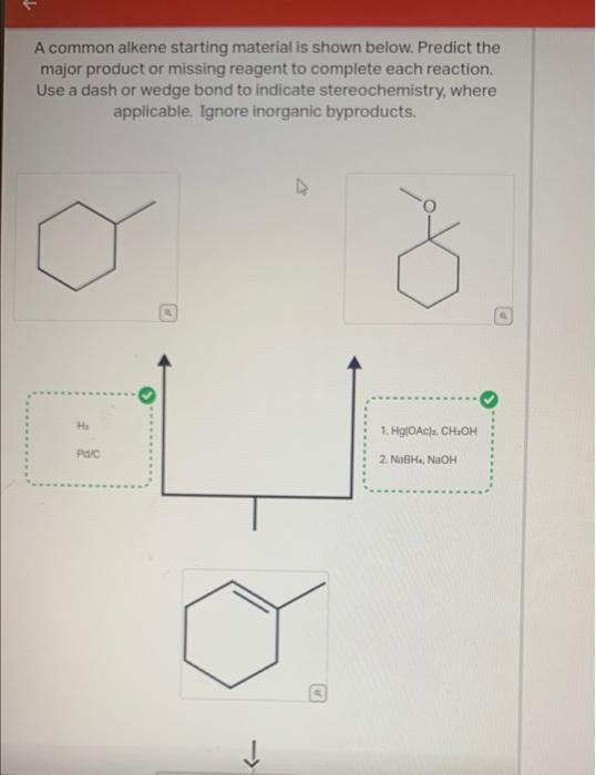 Solved A common alkene starting material is shown below. | Chegg.com
