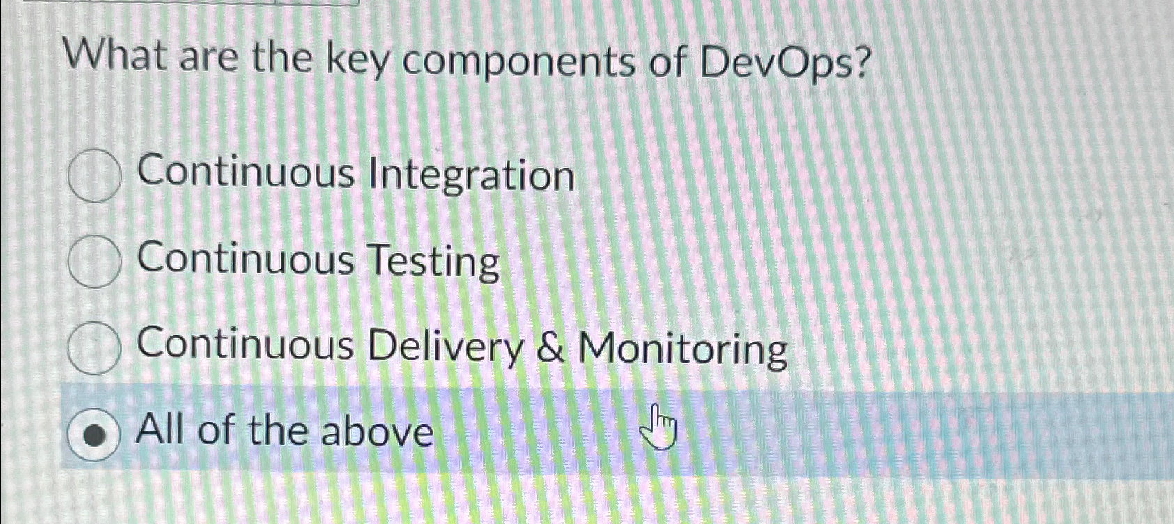 Solved What Are The Key Components Of Devopscontinuous