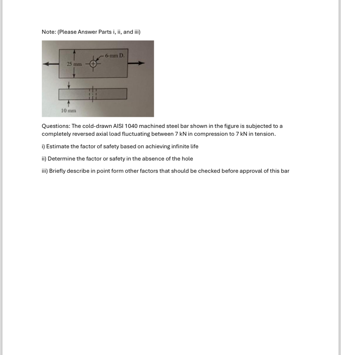 Solved Note: (Please Answer Parts i, ﻿ii, ﻿and | Chegg.com
