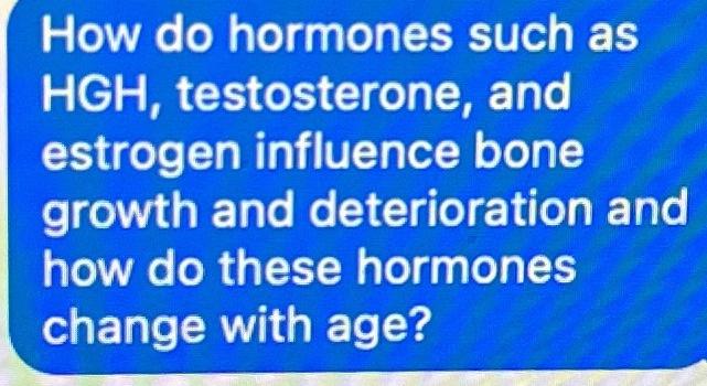 Solved How do hormones such as HGH, testosterone, and | Chegg.com