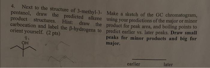 Solved Next to the structure of 3-methyl-3-pentanol, draw | Chegg.com