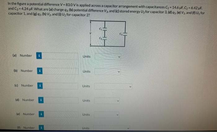 Solved In the figure a potential difference V=83.0 V is | Chegg.com